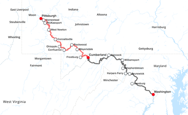 Great Allegheny Passage Maps | GAP Trail Map